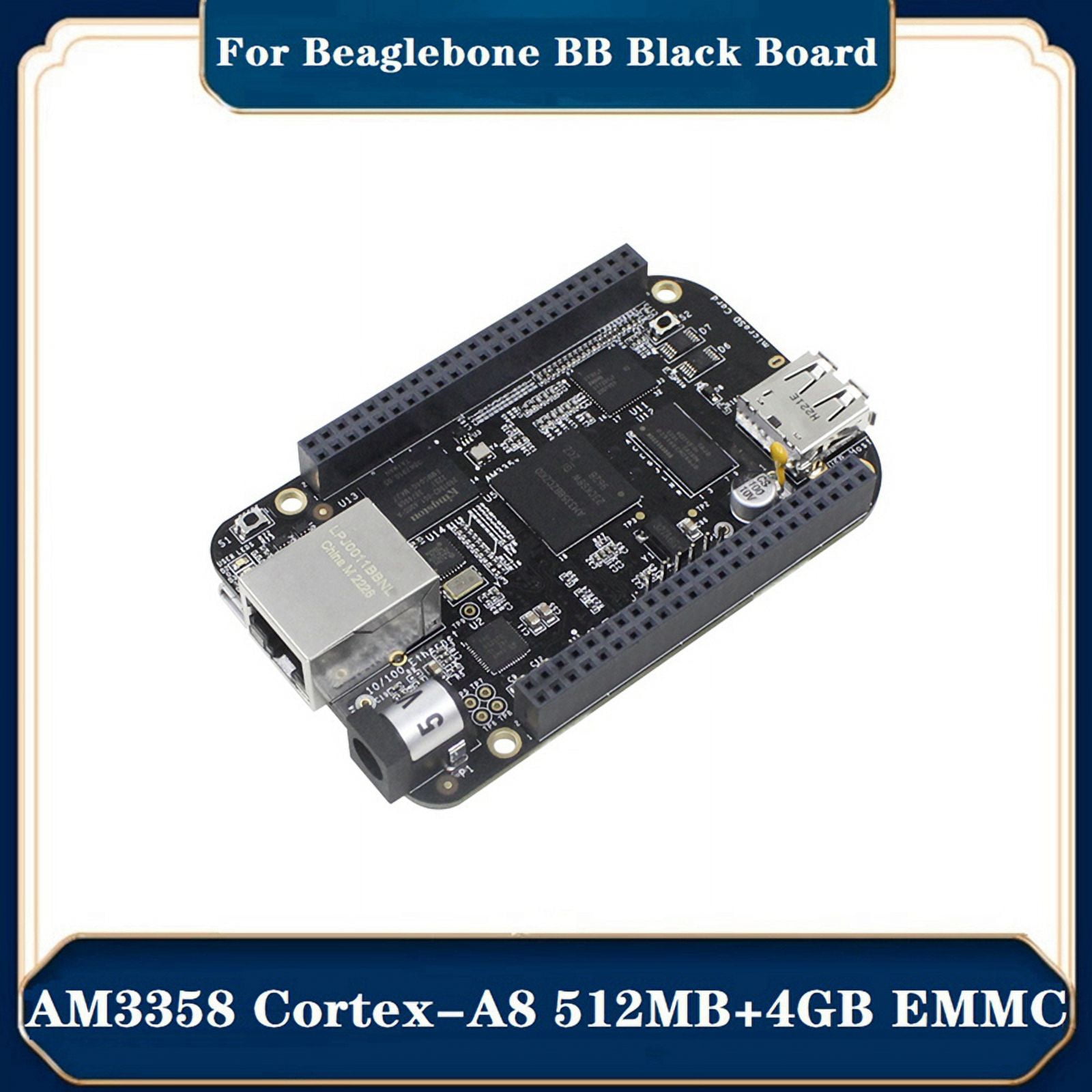 Para Beaglebone Negro Embedded AM3358 -A8 512MB DDR3+4GB EMMC Negro AI Linux ARM Computer ...