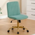 Mainstays Extra Plush Velvet Channel Upholstered Office Chair, Green ...