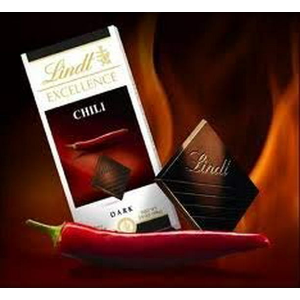 Lindt Excellence Bar (Dark Chocolate Chili) - Pack of 4 - Walmart.com