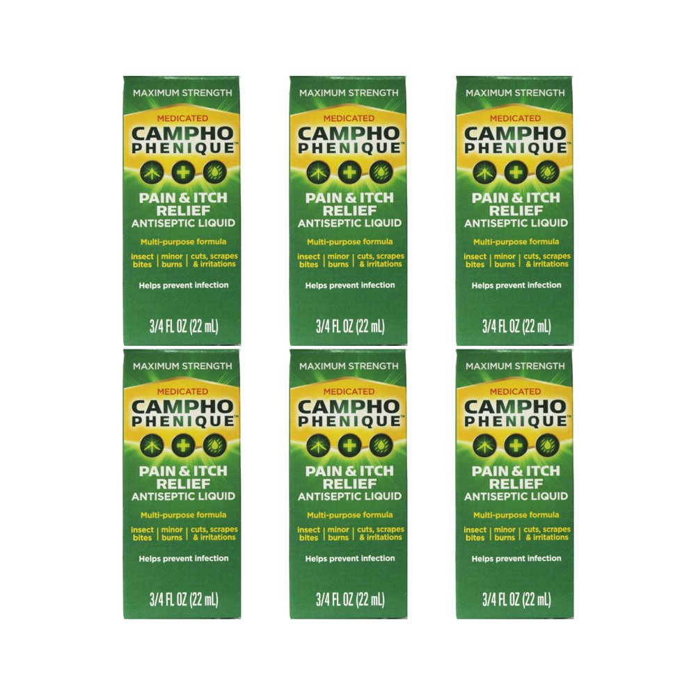 6 Pack - Campho-Phenique Pain Relieving Antiseptic Liquid, 0.75oz Each ...