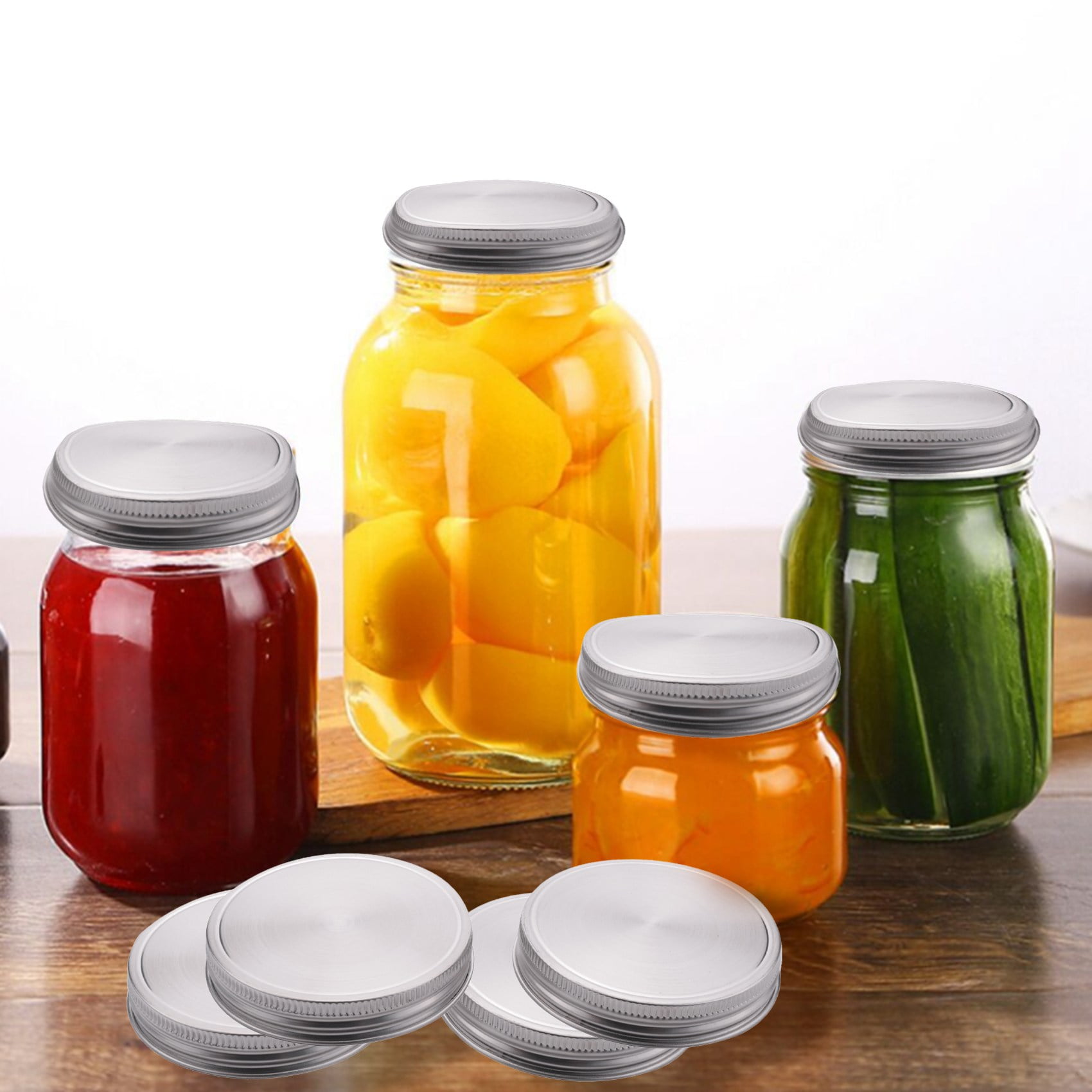 Click here for Unbranded 8 Pcs Stainless Steel Jar Lids 86mm Seal... prices