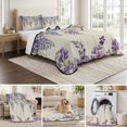 78x90in Quilt Bedding Set, Country Wisteria Foliage Lightweight ...