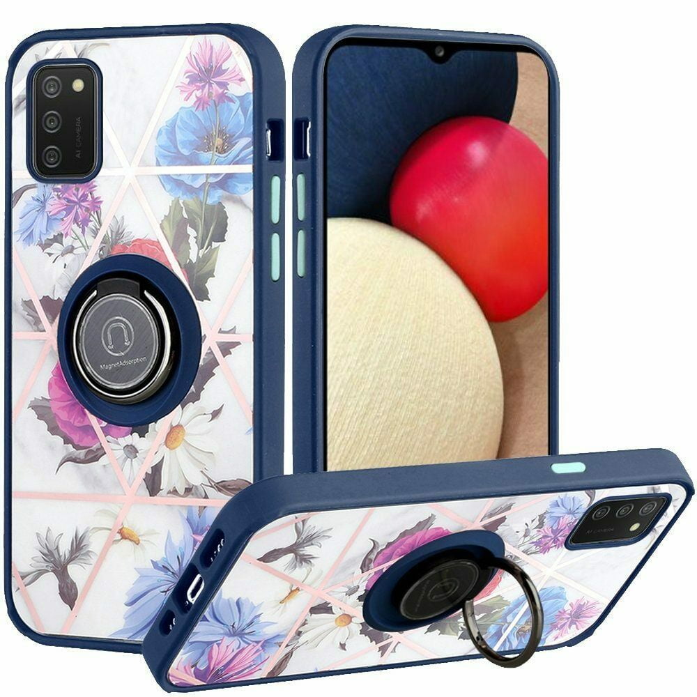 Kaleidio Case For Samsung Galaxy A02s 5G [Image Hybrid] Lightweight Slim Fit [Magnetic Ring ...