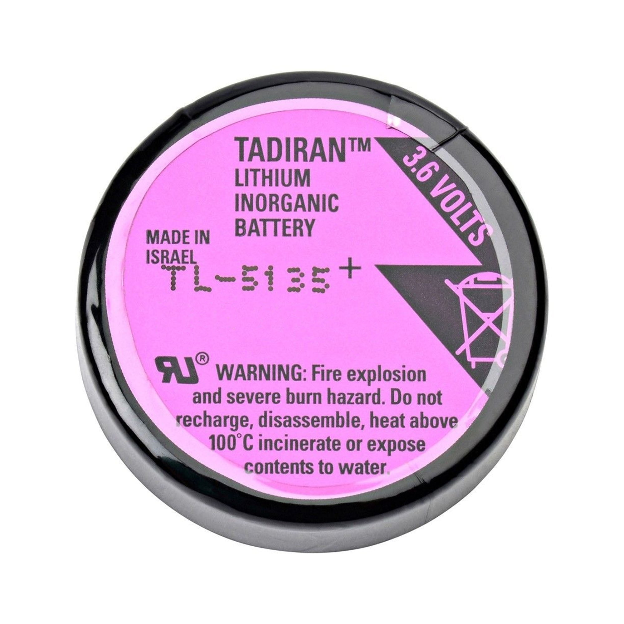 Tadiran TL-5135/P 3.6V 1/6D 1.7 Ah Lithium Battery w/ PC Pins | Walmart ...