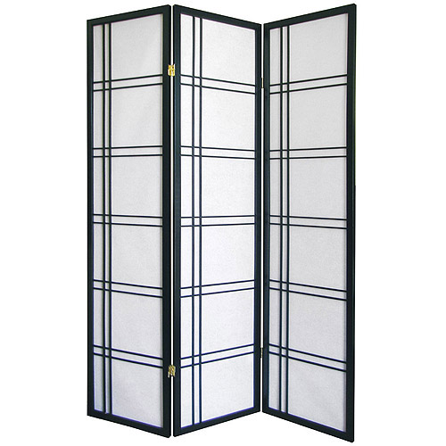 Girard 3 Panel Room Divider, Black Frame - Walmart.com - Walmart.com