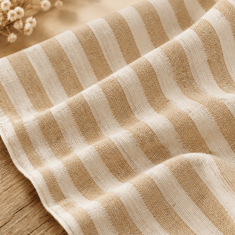 60x60 Square Beige Striped Tablecloths Outdoor Picnic Table Cover ...