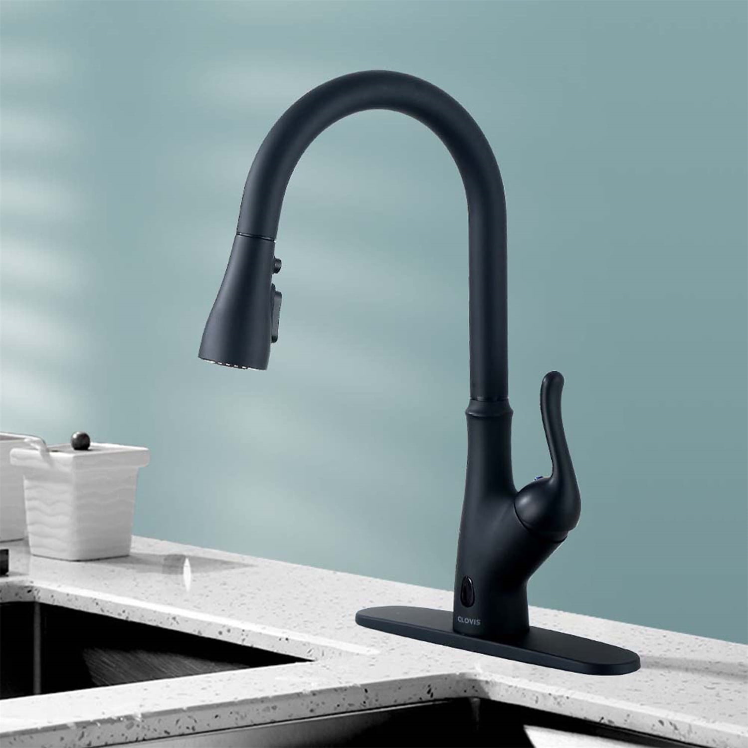Touchless Kitchen Faucet, Motion Sensor Single Handle Kitchen Faucets ...