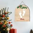 Personalized DIY Christmas Footprint Sign, 'Mistletoes' Baby's First ...