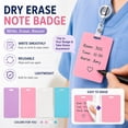 4-Pack Vertical Erasable Badge Note, Reusable Plastic ID Card Notepad ...