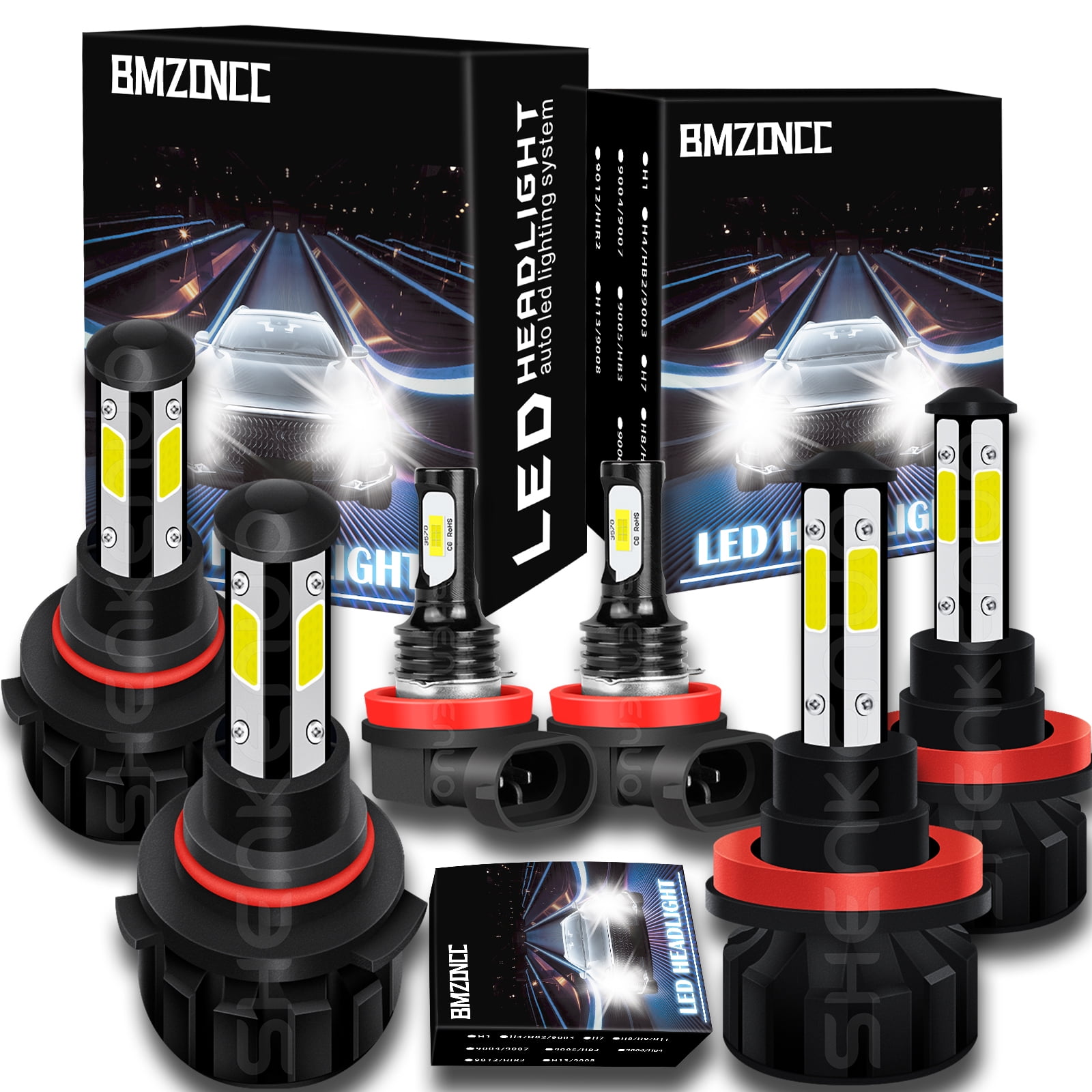 For Chevy Equinox 2010-2017 6X LED Headlight High Low Beam Bulbs+Fog ...