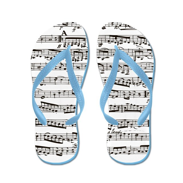 CafePress - Music Notes - Flip Flops, Funny Thong Sandals, Beach ...