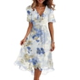 Summer Midi Dresses for Women 2026 Classy V Neck Wedding Guest Formal ...