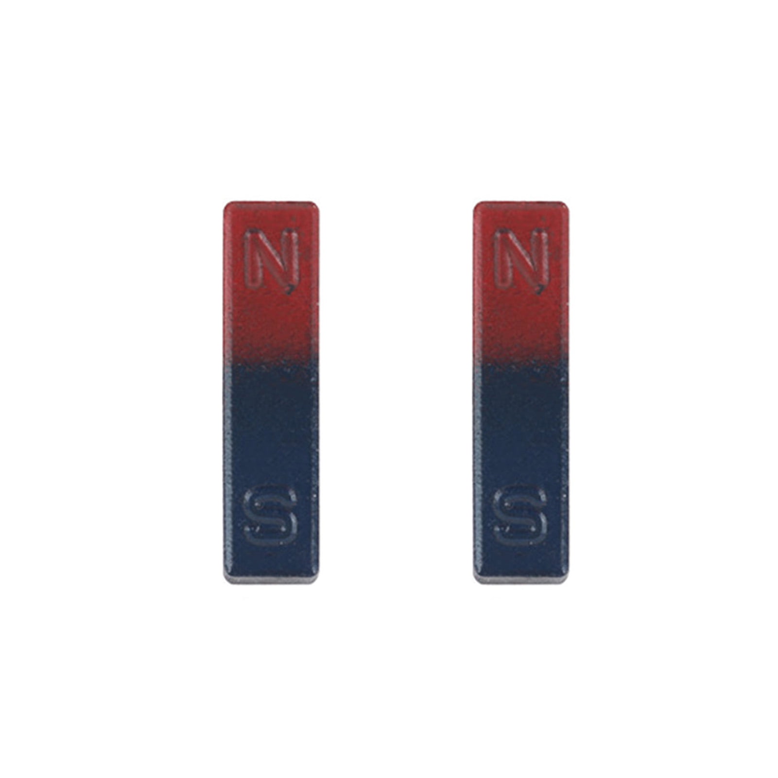 2Pcs 36/70/110/180mm Bar Magnet NS Red Blue Magnetic Field Physical ...