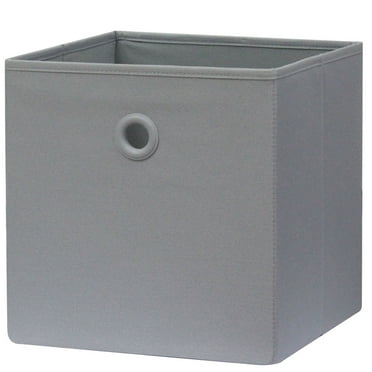 Your Zone Square Stacking Bin Plastic, Gray Flannel - Walmart.com