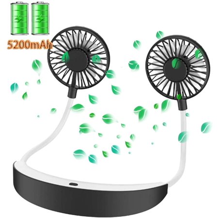 Personal Cooling Fan Neck, 360° Adjustment Portable Hand Free Mini Fan ...