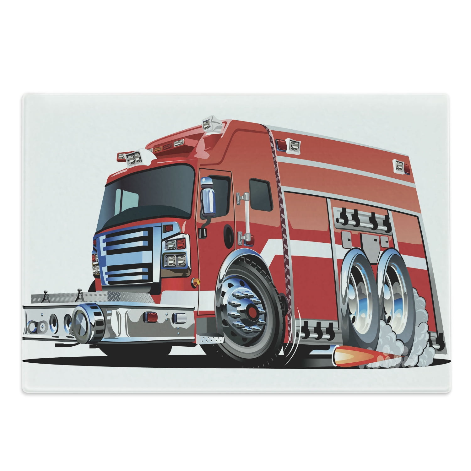 Cars Cutting Board, Big Truck Emergency Equipments Universal Safety ...