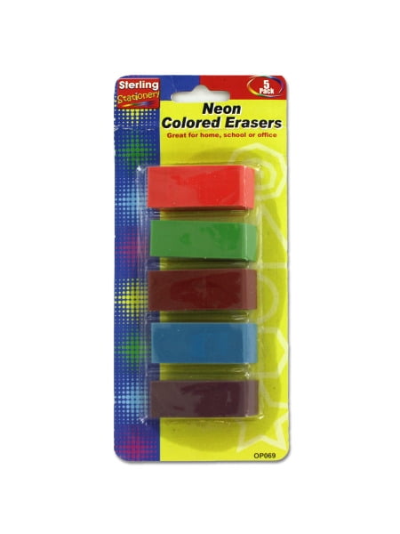 Neon Erasers, 24 Count - Walmart.com