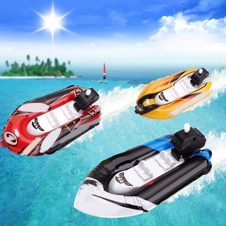 Kids Inflatable Speedboat Bath Toy Pool Toy Wind Up Toy Bath Swimming ...