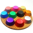 Mombake Foil Rainbow Cupcake Liners, Standard Baking Cups, 10 Mixed ...