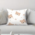 A bear-themed pillowcase made of softness and featuring a cute cartoon ...
