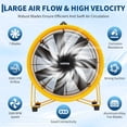 12 Inch Portable Air Mover Blower, 32.8ft Flexible Hose Vent Fan, High ...