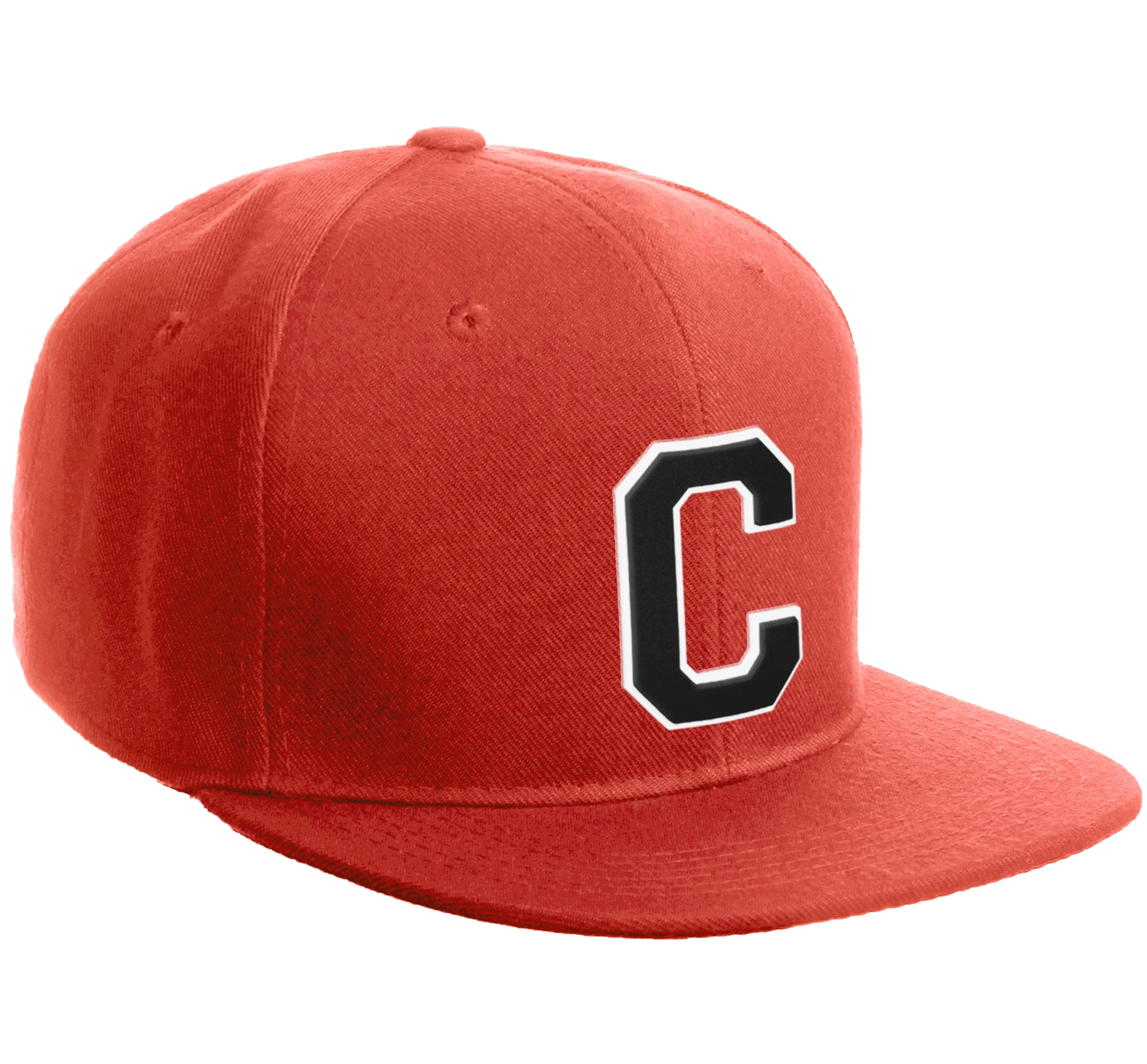 Daxton Classic Snapback Hat Custom A to Z Initial Varsity Letters, Red ...