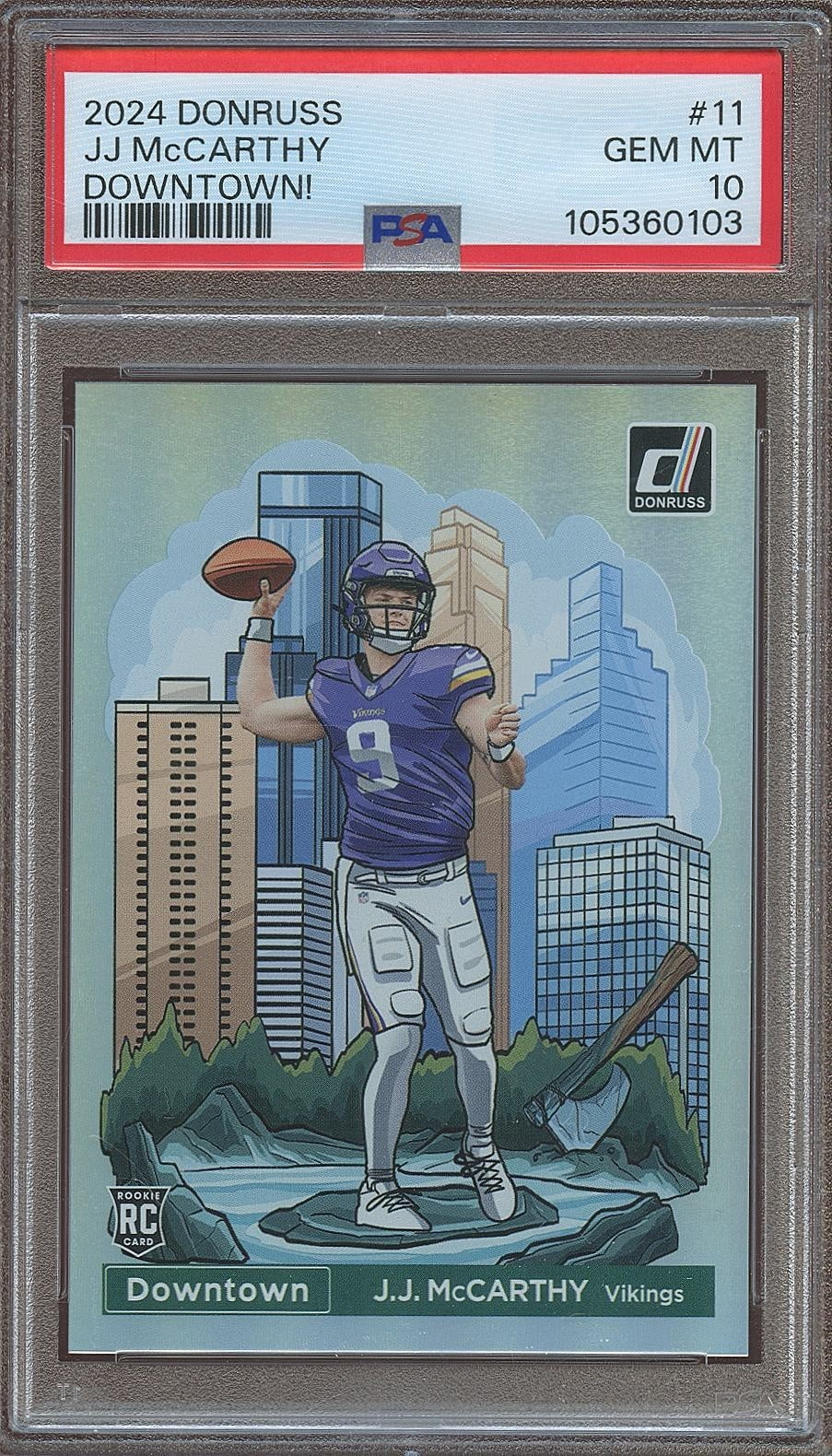 2024 Panini Donruss J.J. McCarthy #11 [Base] Rookie Insert PSA 10 ...