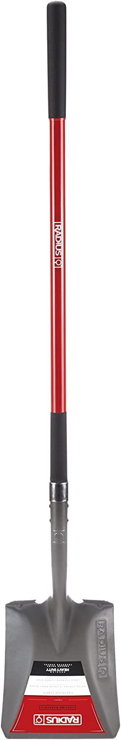 Radius Premium Long Handle Square-Point Shovel, Fiberglass Shaft ...