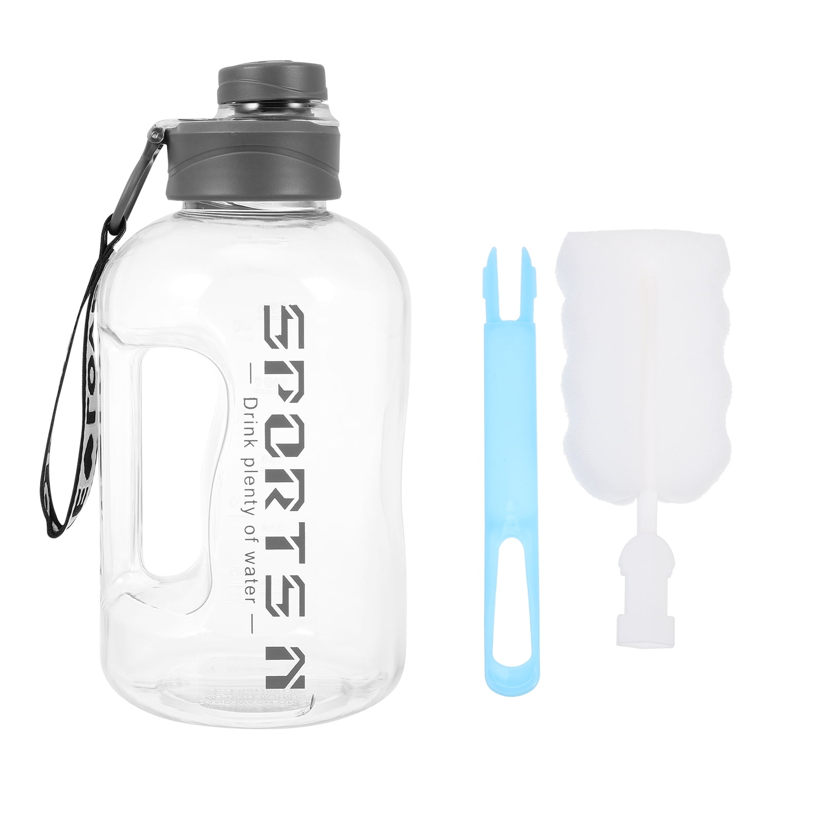 OUNONA Water Bottle Large Bottles Fitness Jug 1 Intake Strapbig ...