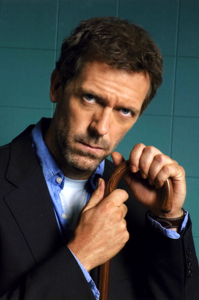Hugh Laurie Poster Print Cane Pose Art Poster 24x36 Multi-Color Square ...