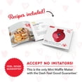 Dash Heart Mini Waffle Maker - 4” Waffle Mold, Nonstick Waffle Iron ...