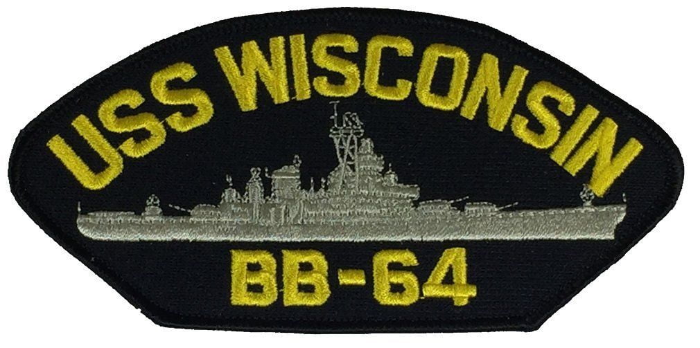 USS WISCONSIN BB-64 PATCH USN NAVY SHIP IOWA CLASS BATTLESHIP WISKY ...