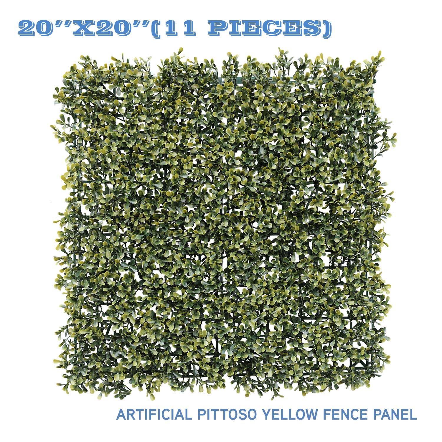 Sunshades Depot Artificial Pittoso-Yellow Fence Panel Green Wall ...