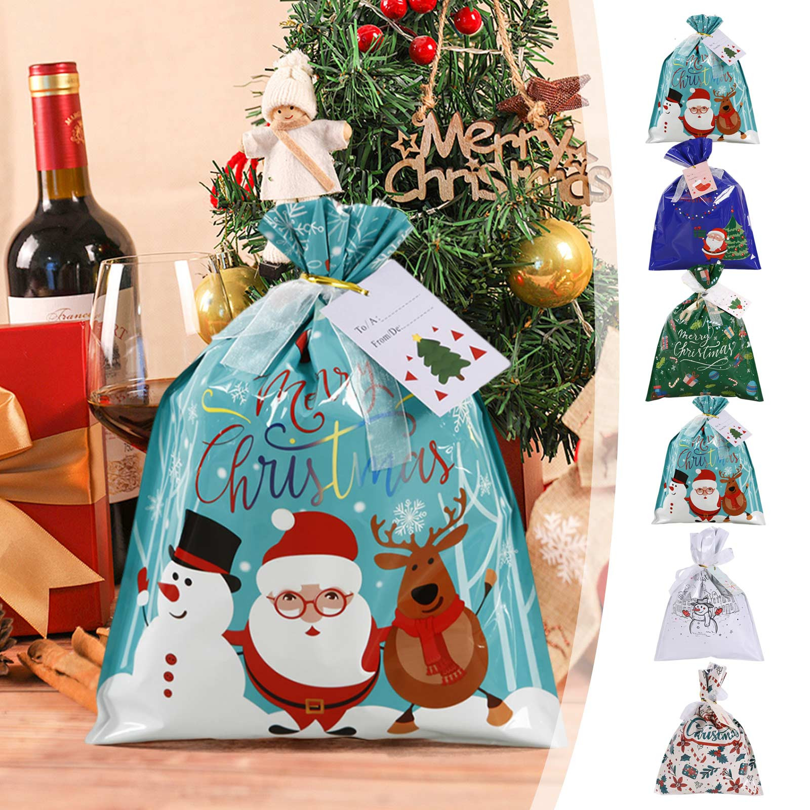 onlyliua ¡ ¡Ofertas Relámpago! Bolsa de Dulces Navideñas con Cordón ...