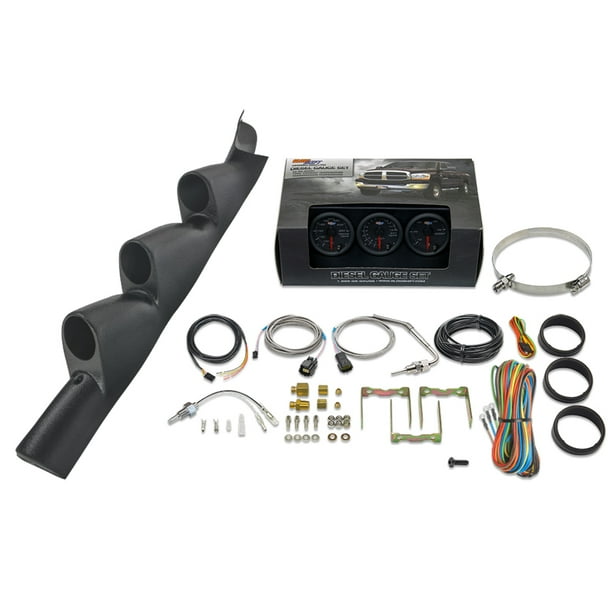 GlowShift 2011-2016 Ford Super Duty Power Stroke Triple Gauge Package ...