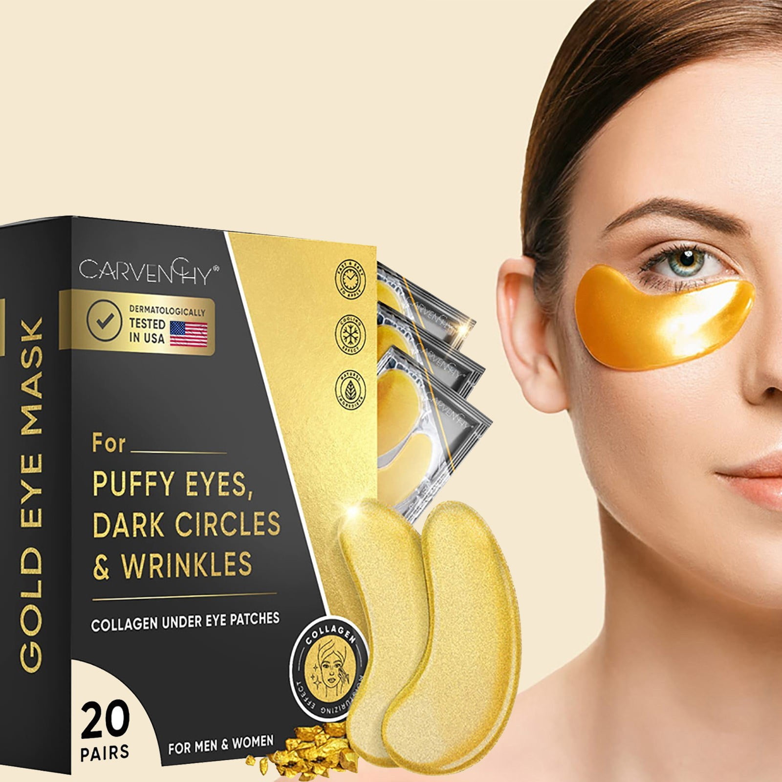 Click here for Fcbaudy Eye Mask eye Patches 24k Gold Eye Mask (20... prices