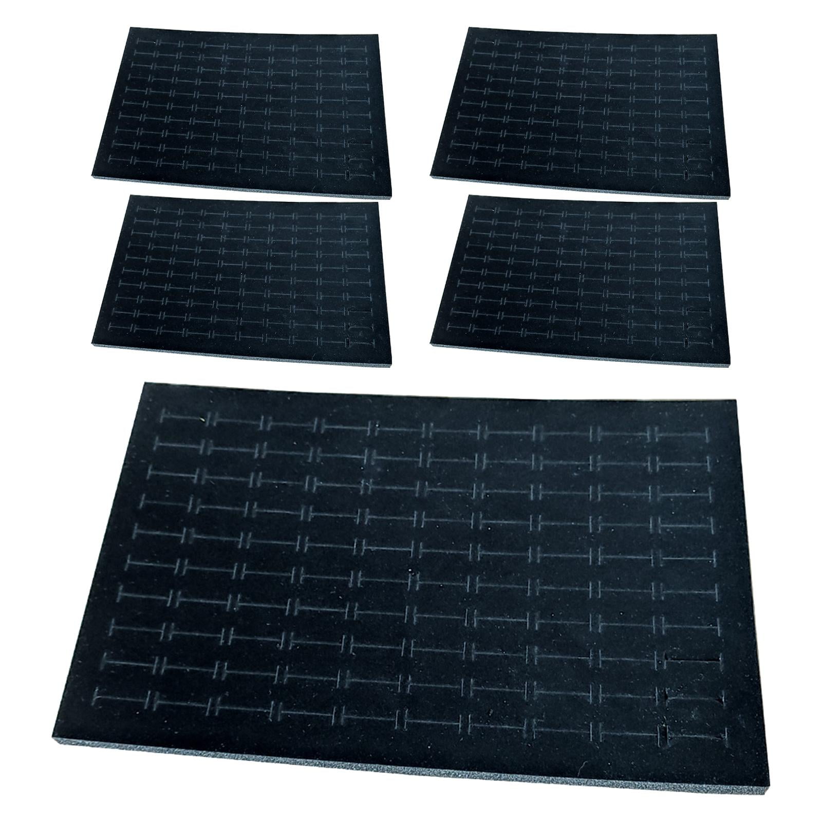 5Pcs 100 Slots Pad Foam Insert Mats Jewelry Holder Inserts s Holder ...