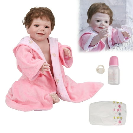 ANGGREK Full Body Baby Doll,55CM Full Body Baby Doll Reborn Baby Bath ...