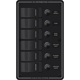 Blue Sea Systems #8373 Switch Panel, Contura w/ Breakers, 6 Switches ...