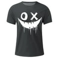 Dark Gray Mens Halloween Lounge Tshirts Short Sleeve Tee Tops for Man ...