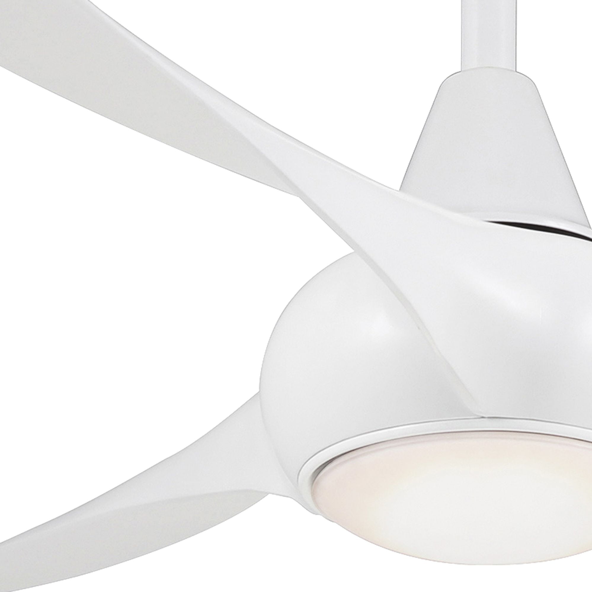 52″ Minka Aire Light Wave Modern White Ceiling Fan with Remote Control ...