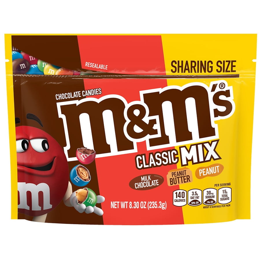 M&M's Classic Mix of Peanut, Peanut Butter & Milk Chocolate Candy ...
