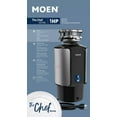 Moen Chef Series Kitchen Sink 1 HP Continuous Feed Garbage Disposal ...