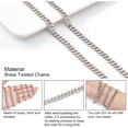 1 Set Oval Brass Cuban Link Chains 40Pcs 304 Stainless Steel Open Jump ...