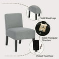 YRLLENSDAN Modern Accent Chair, Armless, Fabric, with Solid Wood Legs ...