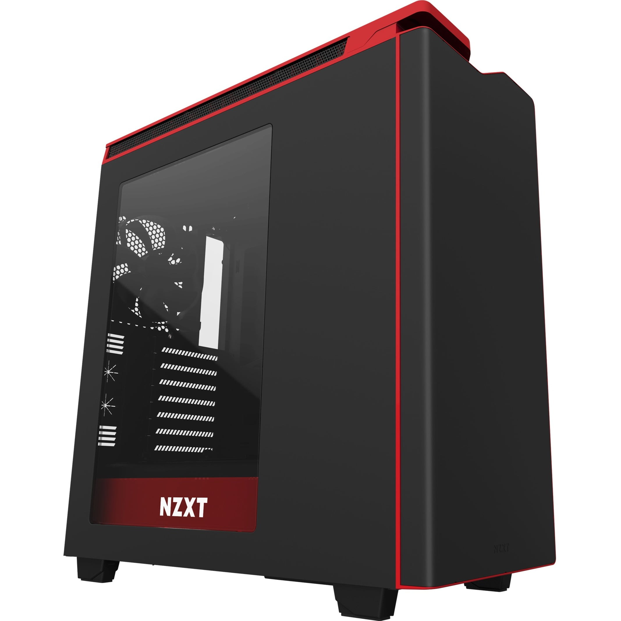 NZXT Case H440 MT NO PS BK RED - Walmart.com