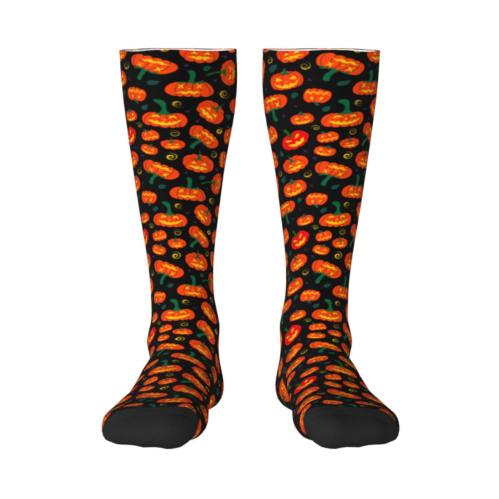 Fotbe Pumpkin Fallen Leaves Calcetas Divertidas Estampadas para Hombre ...