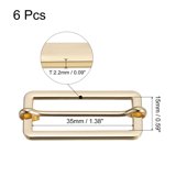 Slides Buckles, 6 Pack 35x15x2.2mm Metal Roller Pin Buckles, Gold Tone ...
