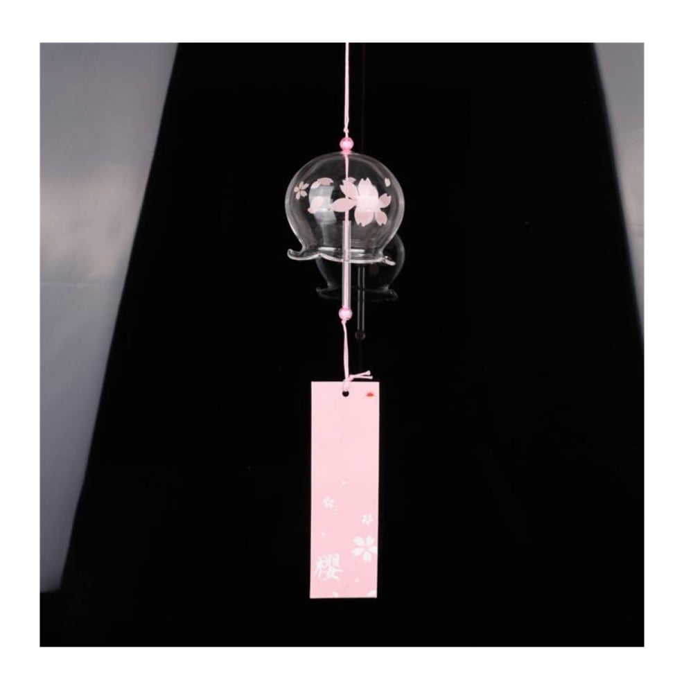 Zhongxinda Japan Style Handpaint Sakura Glass Wind Chimes Wind Bells ...