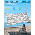 Farm Plant Leaf Sun Shade Sail 8' x 10', Gray and White Branch Leaves ...